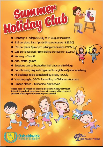 Summer holiday club – Osbaldwick Primary Academy