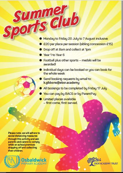 Summer sports club – Osbaldwick Primary Academy
